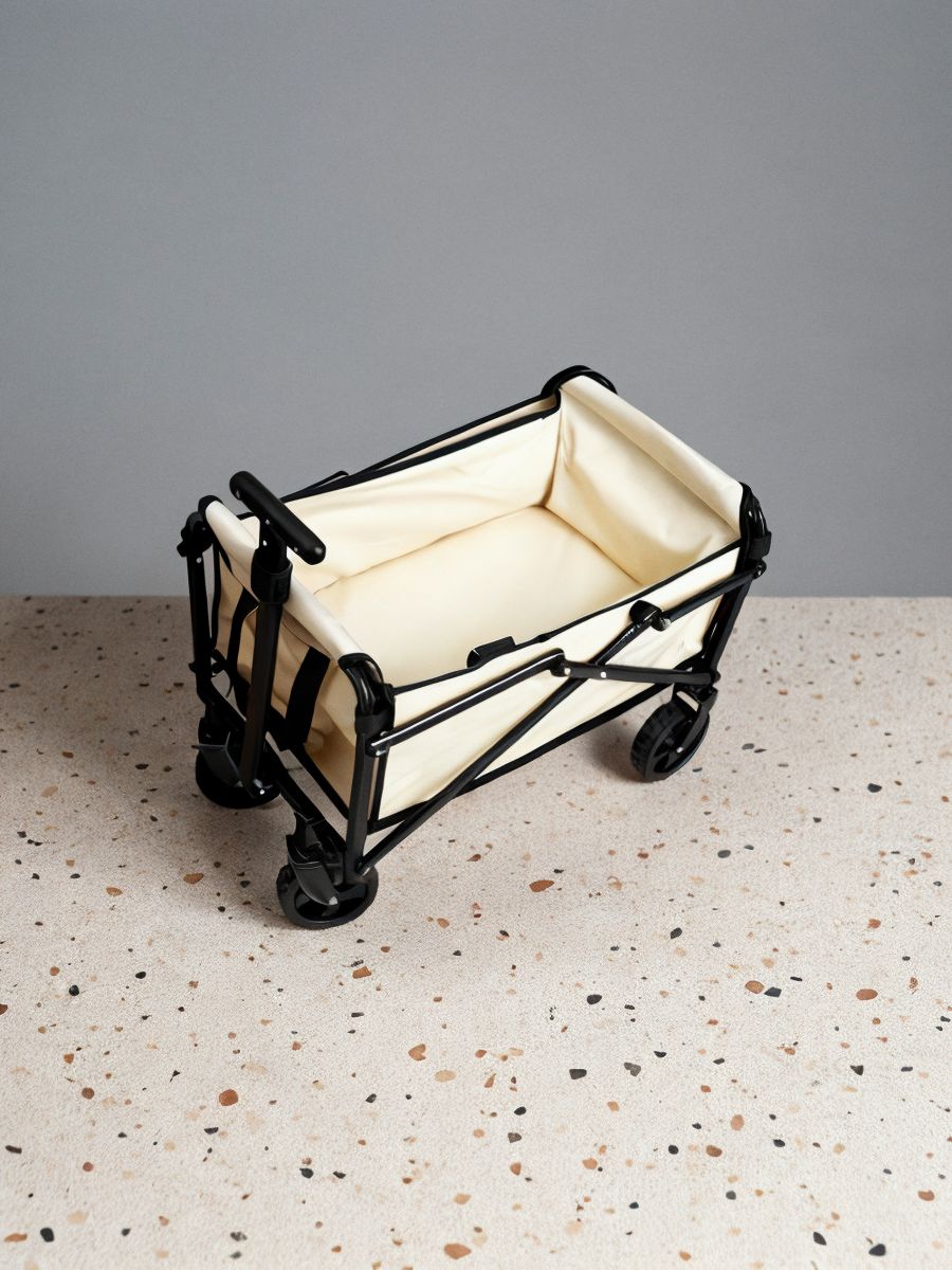 Foldable shopping trolley with wheels Color light yellow - SINSAY ...