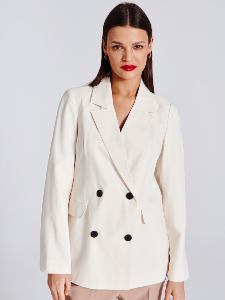 Двобортний блейзер Колір нюдовий - SINSAY - 1118Z-02X