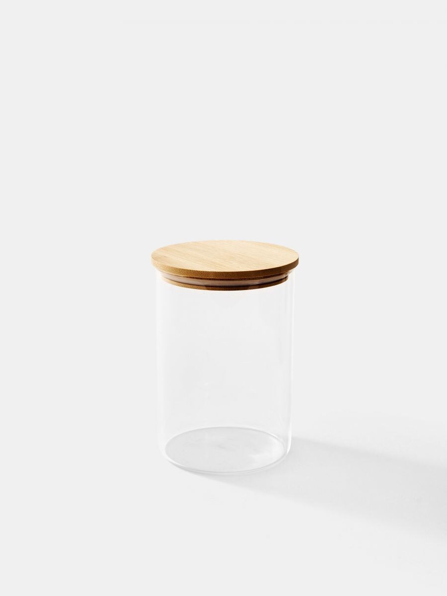 Stiklinis indas su dangteliu Farbe Weiß - SINSAY - 161BH-00X