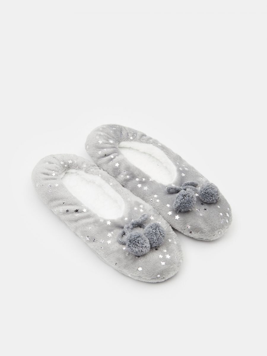 Papuci de casă Culoare gri-închis - SINSAY - 5896K-90X