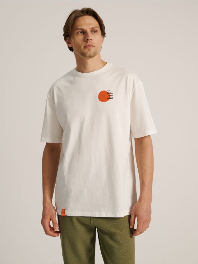 Тениска Цвят кремав - SINSAY - 0109T-01X