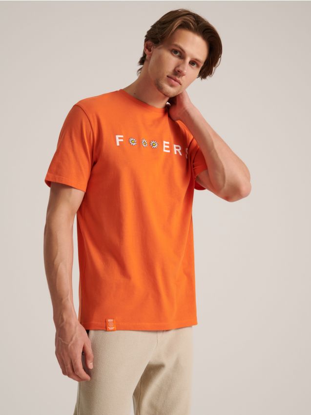 Tricou Culoare oranj-mandarină - SINSAY - 0117T-23X