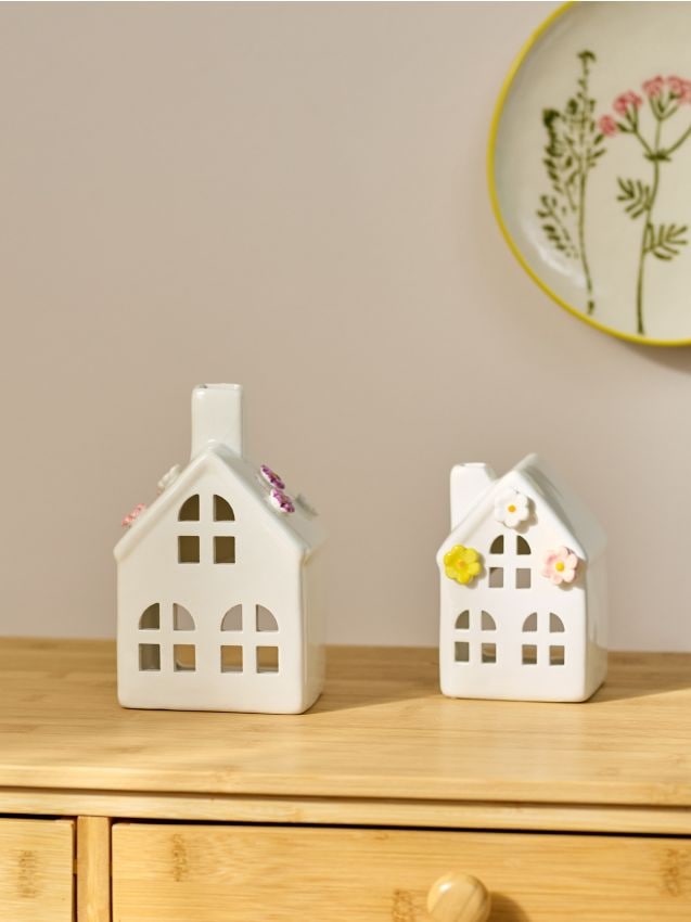 Svietnik v tvare domčeka Farba biela - SINSAY - 043CM-00X