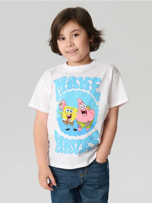 Βαμβακερά t-shirt με εκτύπωμα 2 pack SpongeBob SquarePants Χρώμα ...
