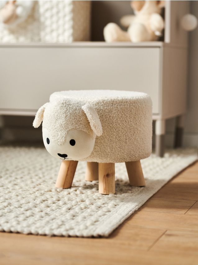 Taburet din lemn Culoare alb - SINSAY - 060BU-00X