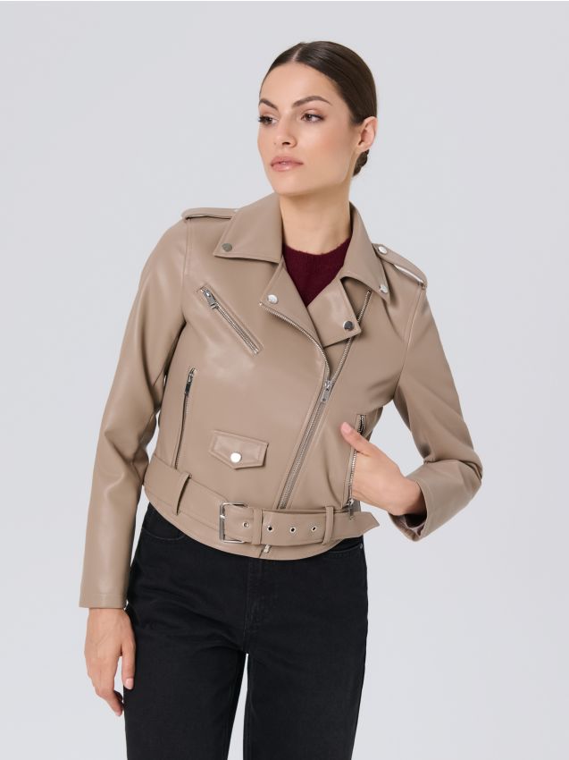 Bajkerska jakna Boja BEŽ - SINSAY - 076FJ-08X