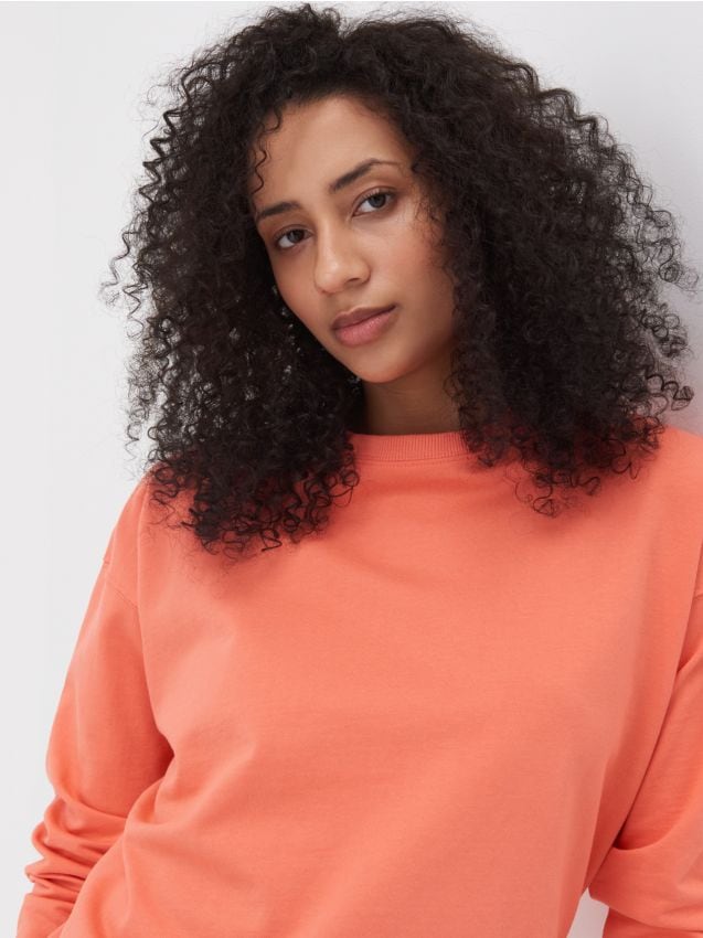 Bluză de trening basic Culoare oranj-mandarină - SINSAY - 1524B-23X