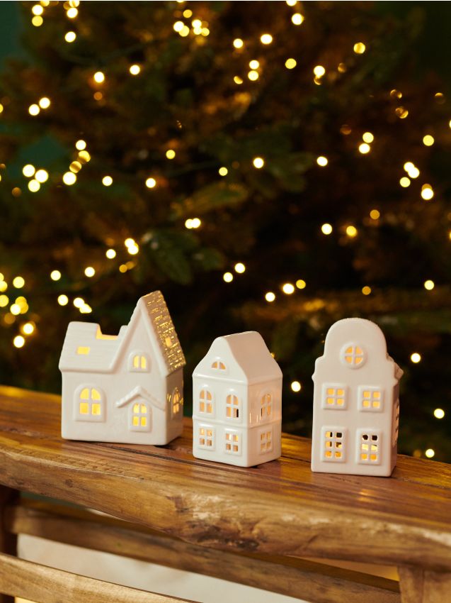 Підсвічник у формі будинку Колір білий Sinsay 156cc 00x