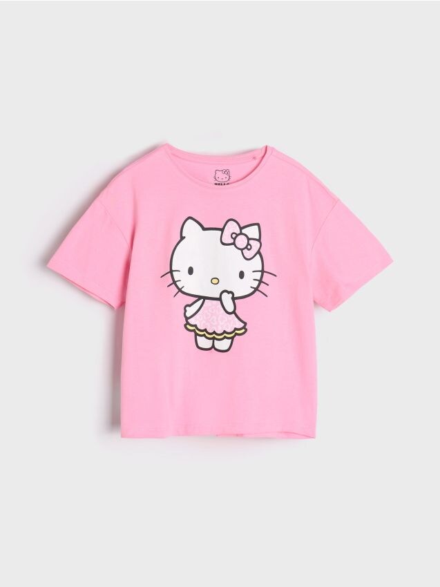 Majica kratkih rukava Hello Kitty Boja ružičasta - SINSAY - 157EB-30X