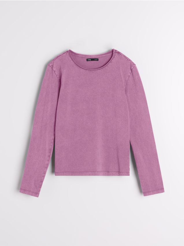 Tricou cu mânecă lungă Culoare roz - SINSAY - 195AI-30J