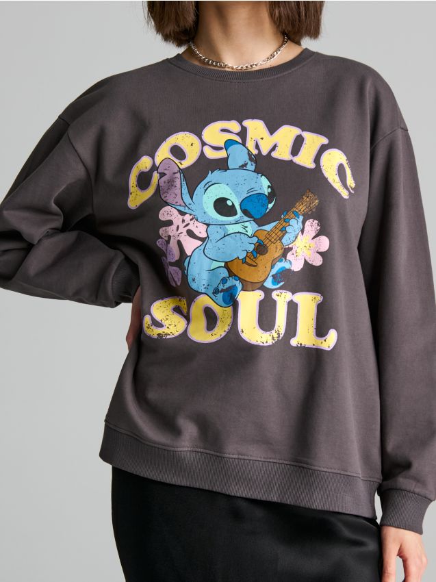 Bluza Stitch Kolor szary - SINSAY - 204AM-90X