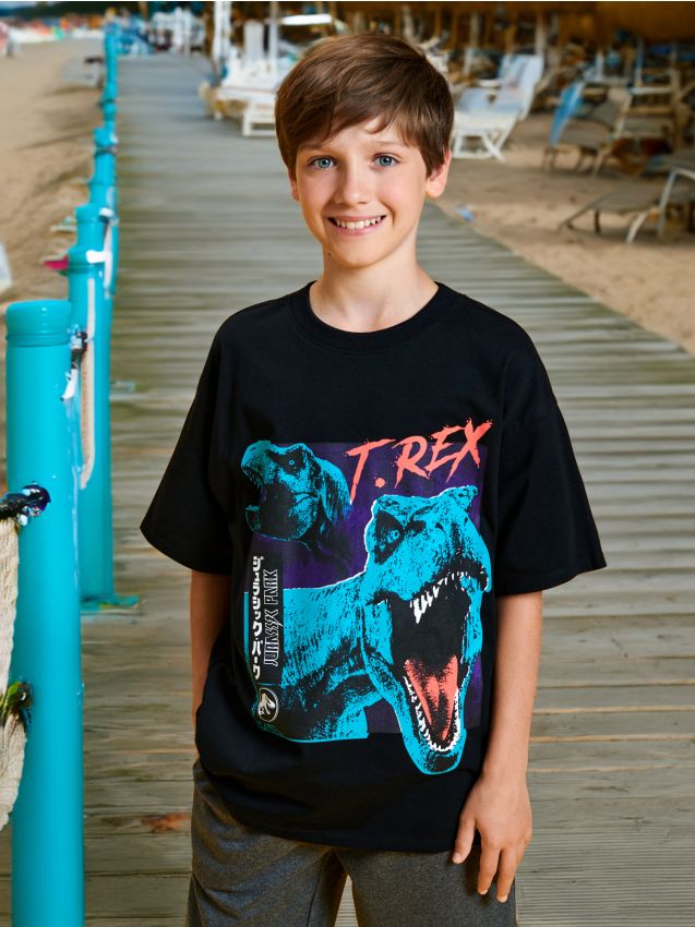 Koszulka Jurassic Park Kolor czarny - SINSAY - 254AE-99X