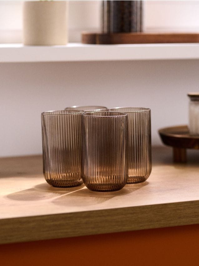 Soonilised joogiklaasid 4 tk Värvid pruun - SINSAY - 298ES-88X