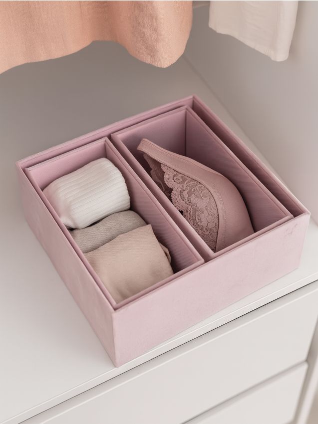 Kutija za odlaganje sa pregradama Boja pastelno roze - SINSAY - 327GO-03X