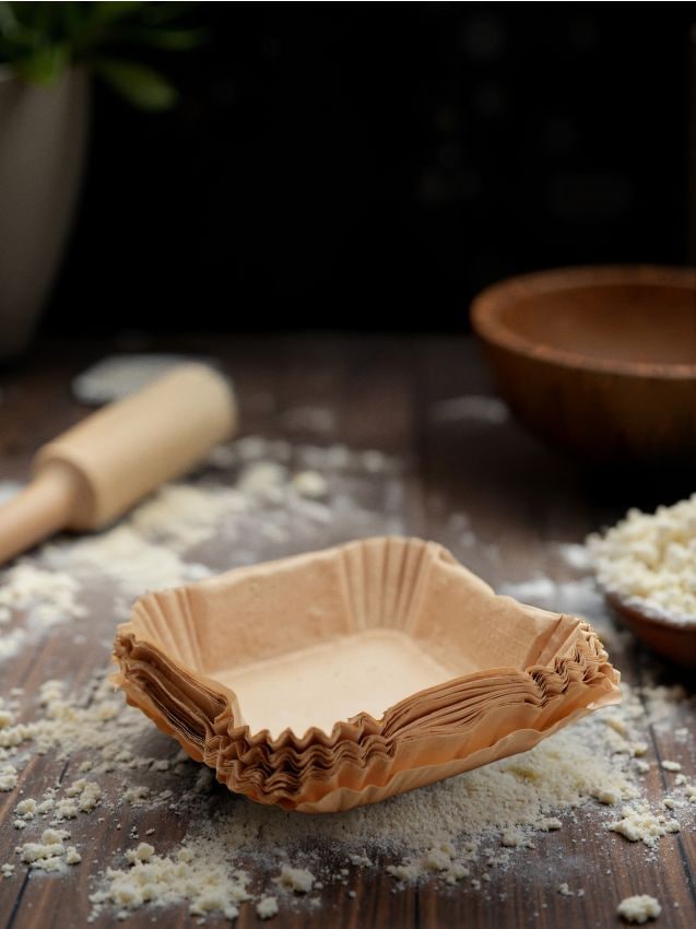 Papierowe tacki do Air Fryera 80 pack Kolor brązowy - SINSAY - 338GL-88X