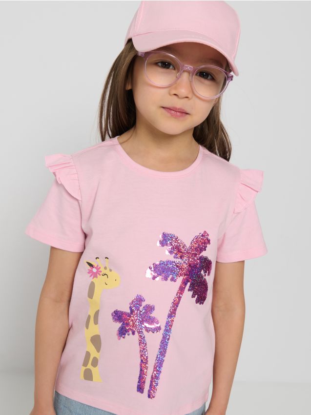 Tricou Culoare roz-pastel - SINSAY - 341AV-03X