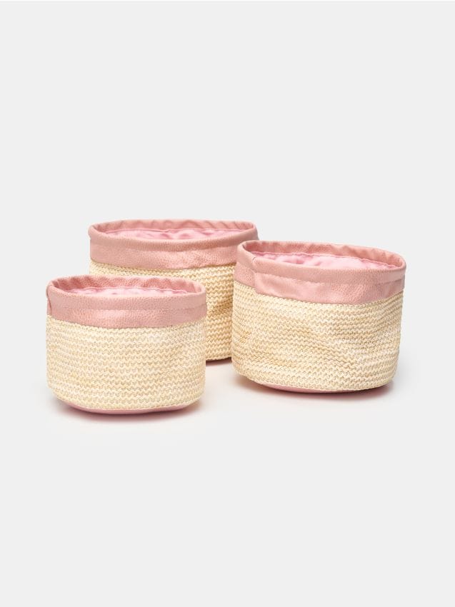 Sada pletených košov na uskladnenie 3 pack Farba viacfarebná - SINSAY ...