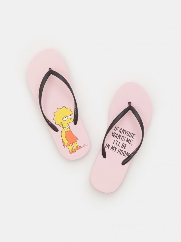 The Simpsons flip flops Color pastel pink - SINSAY - 4255B-03X