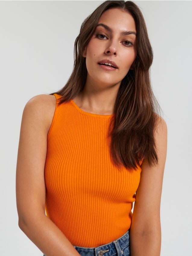 Top Culoare oranj-deschis - SINSAY - 4648F-20X