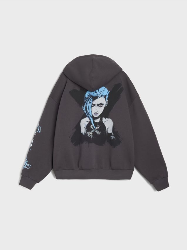 Džemperis su gobtuvu League of Legends Spalva melsvai plieninis ...