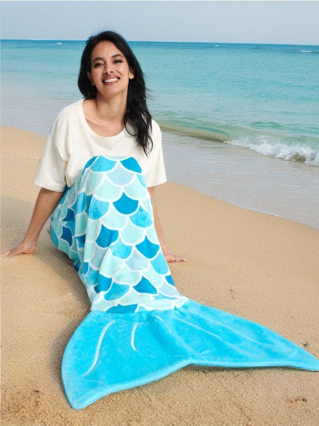 Koc syreni ogon Kolor błękitny - SINSAY - 5134Q-05X