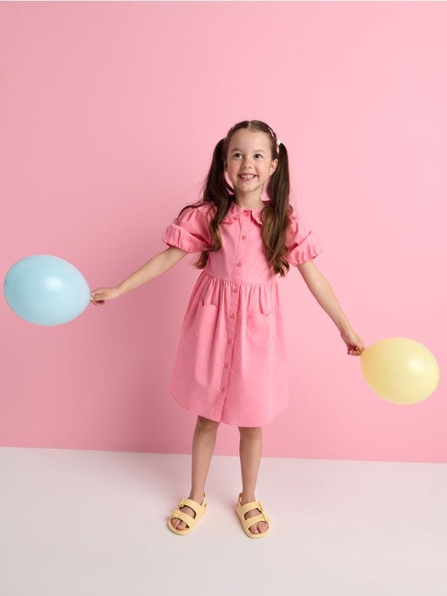 Nabírané šaty Barva růžová - SINSAY - 526AD-30X