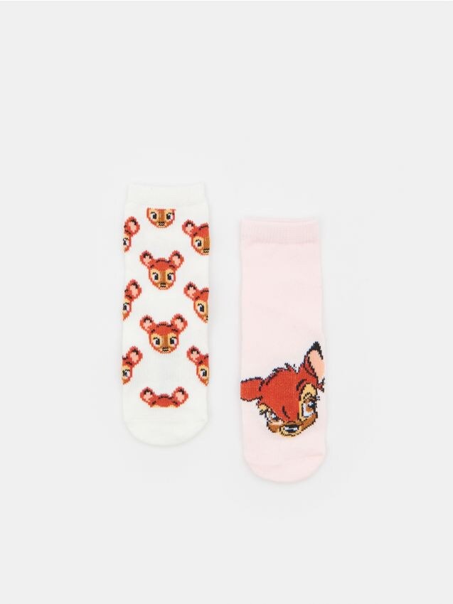 Bambi socks 2 pack Color pastel pink - SINSAY - 5402F-03X
