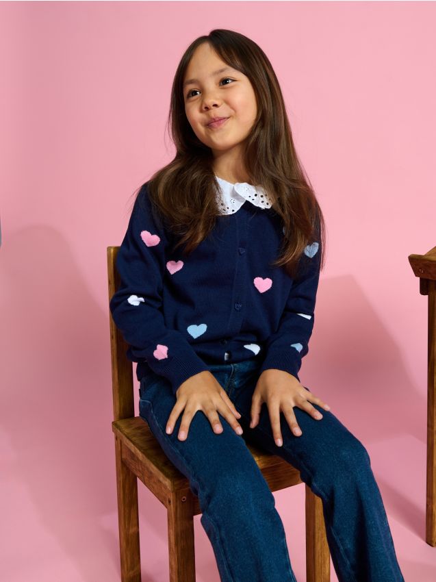 Pulover cu nasturi Culoare bleumarin - SINSAY - 540AV-59X