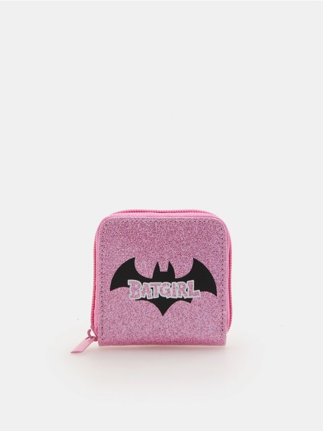Batman wallet with shiny appliqué Color pink - SINSAY - 5474F-30X