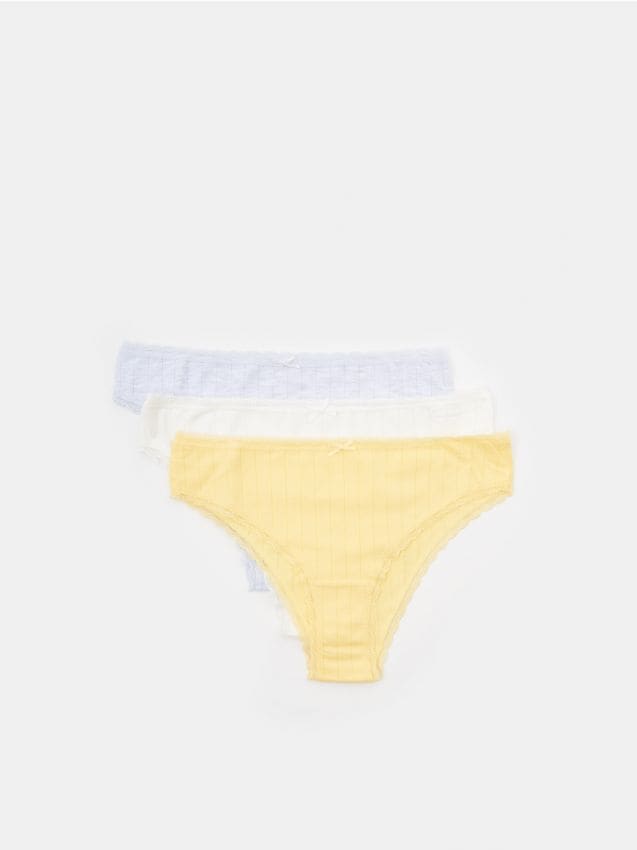 Majtki brazyliany 3 pack Kolor wielobarwny - SINSAY - 5750Z-MLC