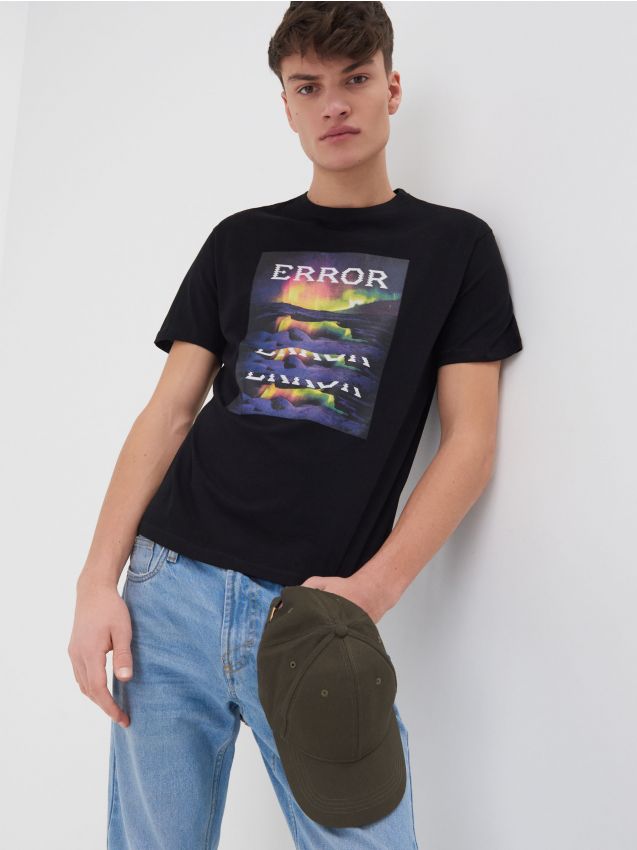 Majica kratkih rukava s printom Boja crno - SINSAY - 5783C-99X