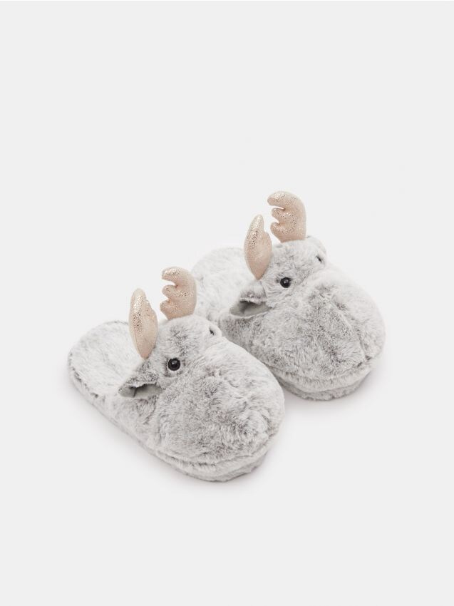 Papuci de casă Culoare gri-închis - SINSAY - 5916K-90M