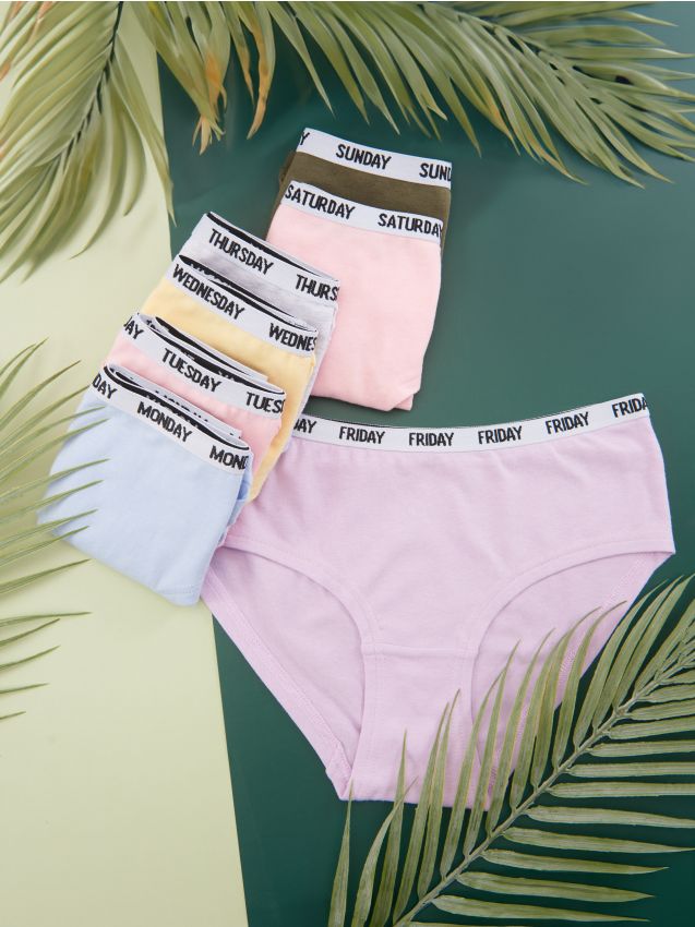 Majtki 7 pack Kolor wielobarwny - SINSAY - 595AL-MLC