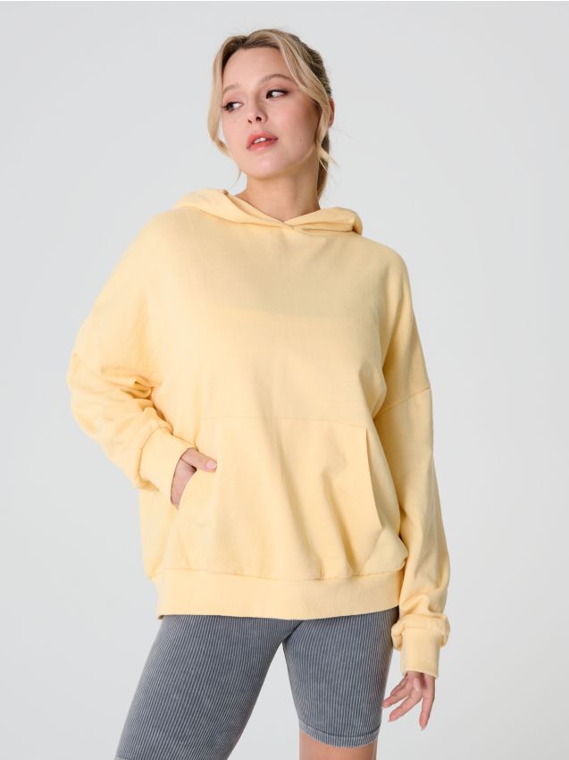 Hoodie pulcsi Szín világossárga - SINSAY - 681DZ-10X