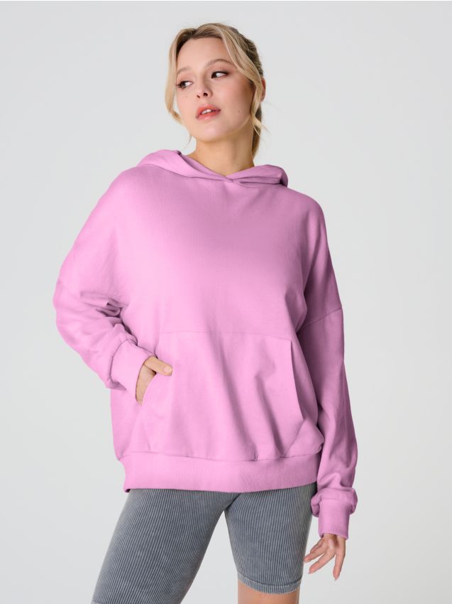 Hanorac tip hoodie Culoare roz - SINSAY - 681DZ-30X
