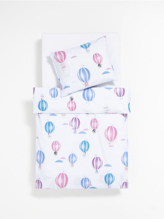 Komplet pościeli bawełnianej Kolor błękitny - SINSAY - 7114X-05X