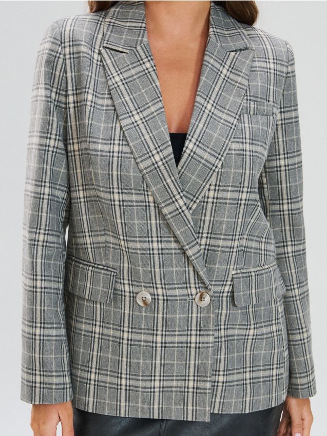 Sacou în carouri Culoare multicolor - SINSAY - 734FI-MLC