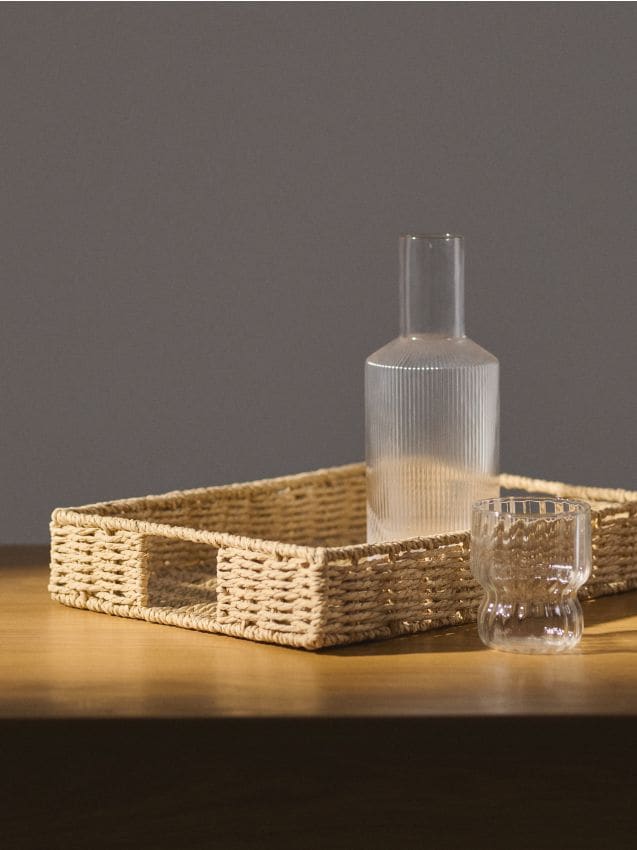 Pletena dekorativna tacna Boja BEŽ - SINSAY - 75277-08X