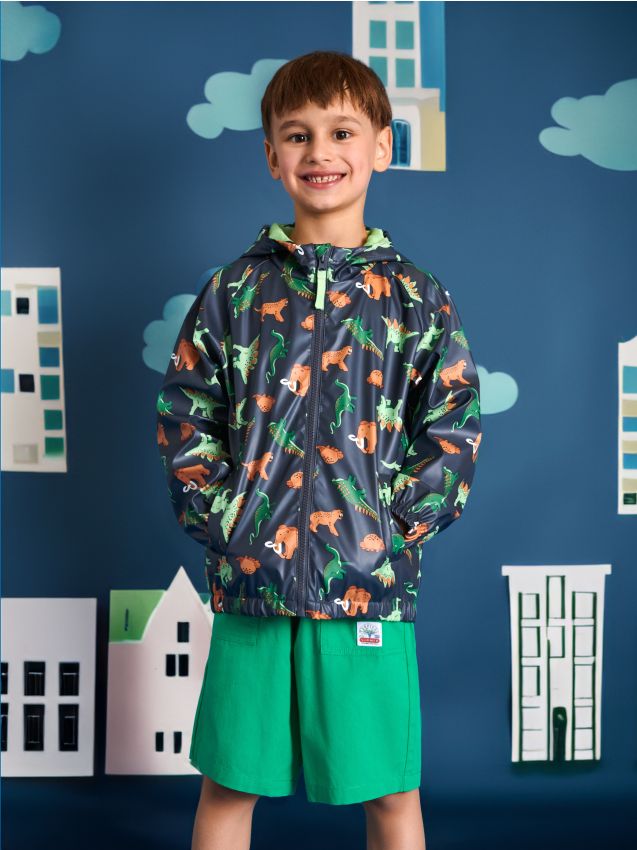 Kurtka przeciwdeszczowa Kolor zielony - SINSAY - 7765C-96X