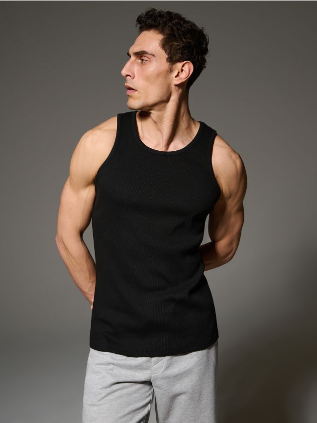 Majica bez rukava Boja crno - SINSAY - 8158Y-99X