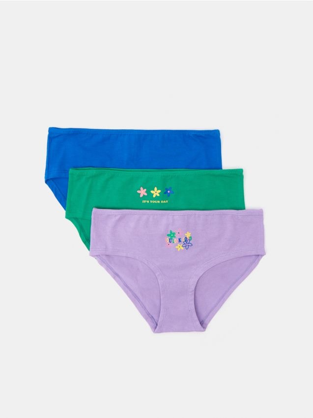 Majtki bawełniane 3 pack Kolor wielobarwny - SINSAY - 8443R-MLC