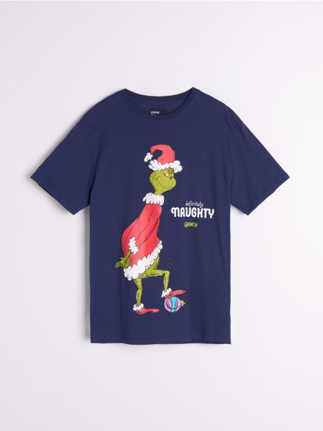 Tričko Grinch Barva námořnická modrá - SINSAY - 848AW-59X