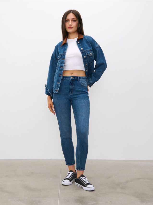 Дънков панталон Цвят сини дънки - SINSAY - 868EV-55J