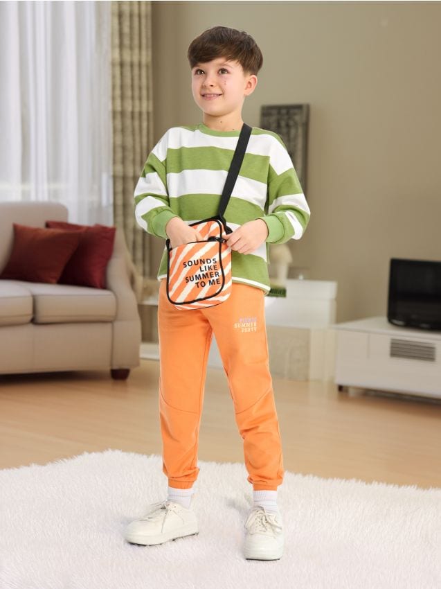 Pantaloni sport jogger Culoare oranj-mandarină - SINSAY - 8821C-23X