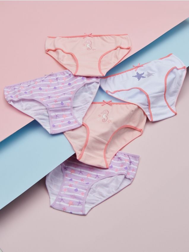 Bawełniane majtki 5 pack Kolor wielobarwny - SINSAY - 9022P-MLC