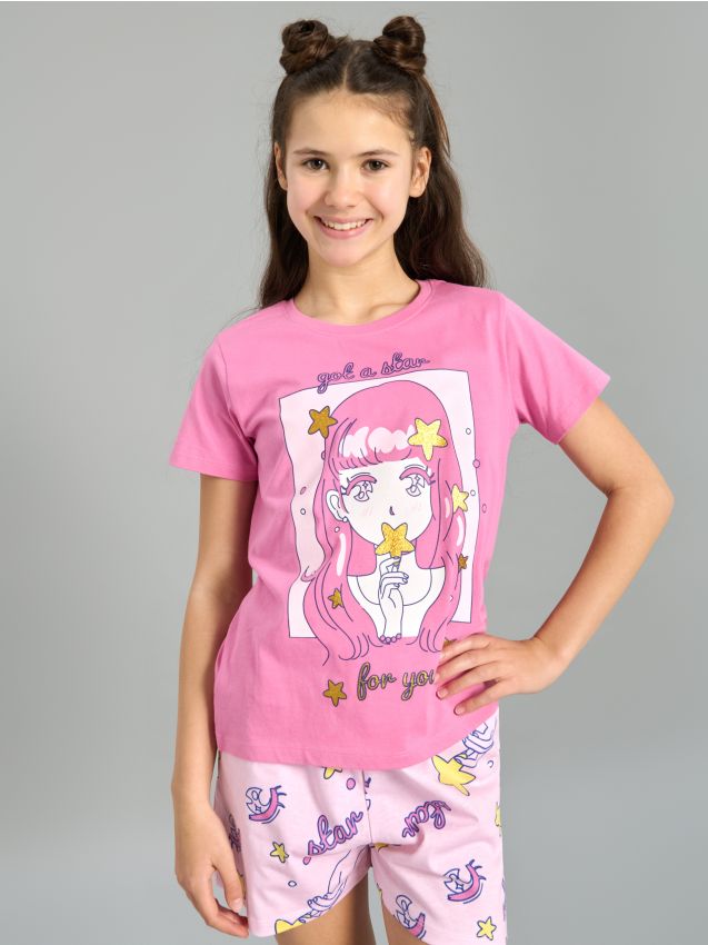 Piżama dwuczęściowa Kolor różowy - SINSAY - 9244C-30X