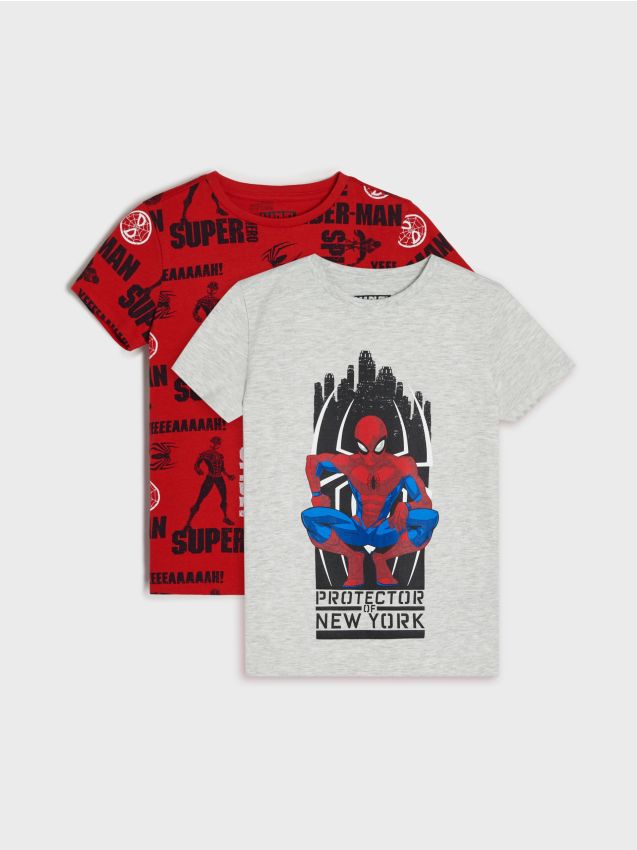 Bavlnené tričká s potlačou 2 pack Spider-Man Farba viacfarebná - SINSAY ...