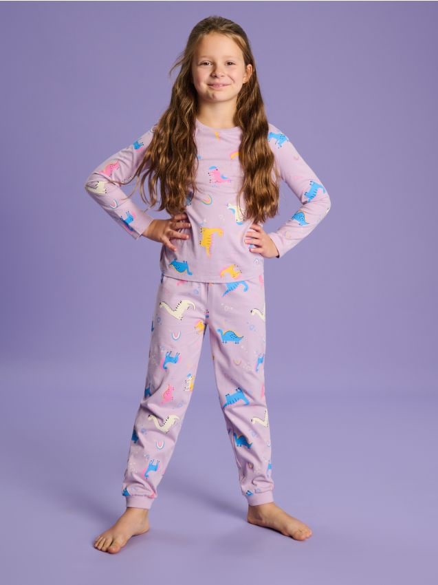 Piżama dwuczęściowa Kolor fioletowy - SINSAY - 9424C-04X