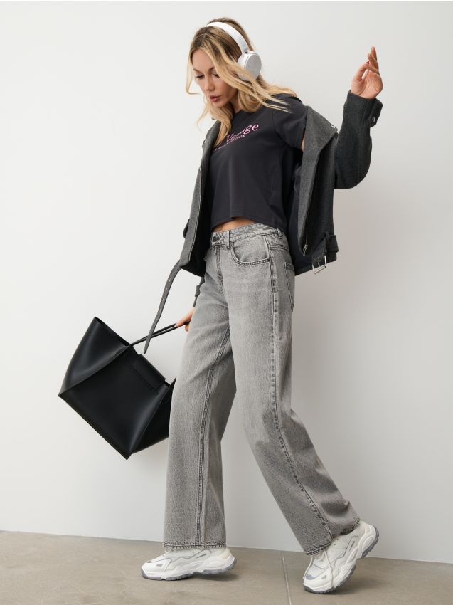 Džinsi Krāsa pelēks - SINSAY - 952CF-09J