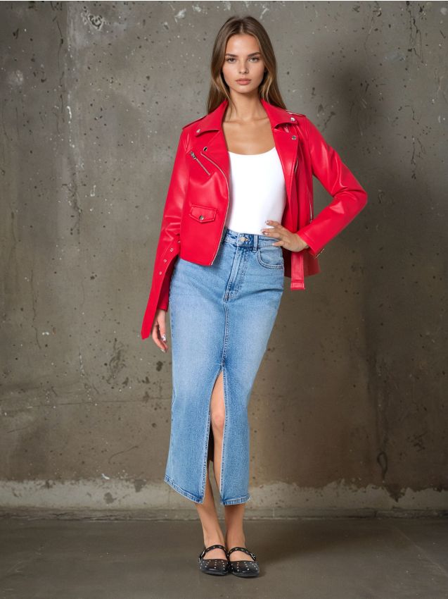 Midi teksas suknja Boja plavi džins - SINSAY - 961CF-55J